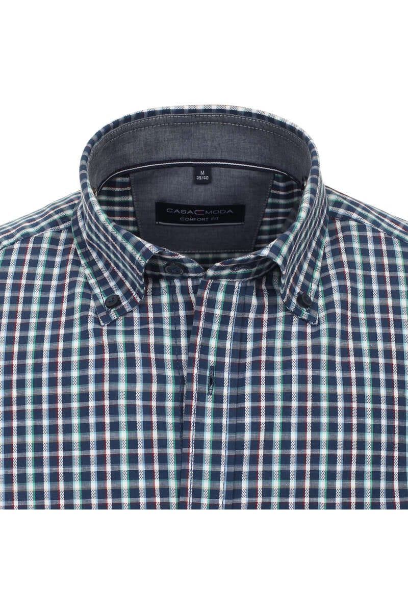 Casa Moda Comfort Fit Overhemd blauw, Ruit | Overhemden.com