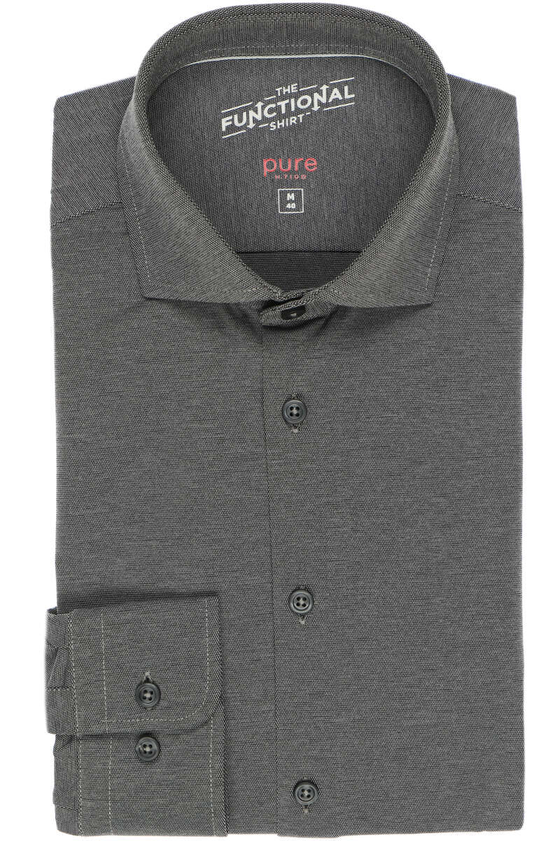 Pure Functional Slim Fit jersey shirt black, One Colour ...