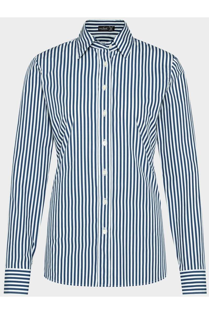 van Laack Modern Fit Dames Overhemd blauw, Gestreept | Overhemden.com