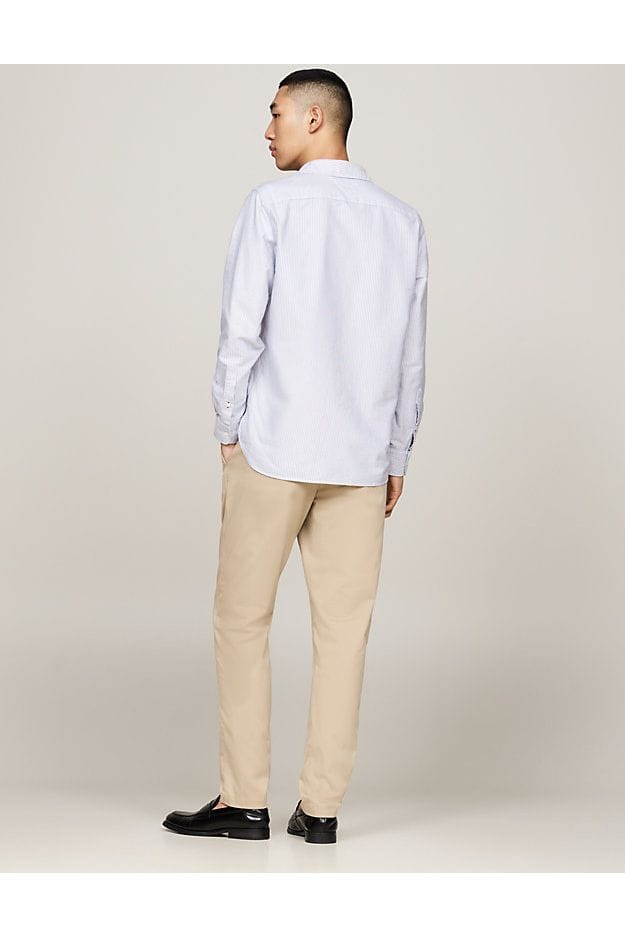 Tommy Hilfiger Regular Fit Overhemd blauw, Gestreept | Overhemden.com