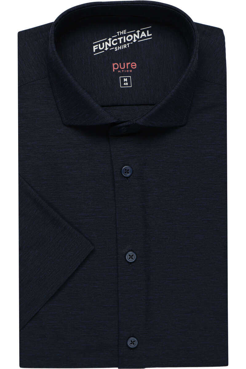 Pure Functional Slim Fit jersey shirt marine, One Colour ...