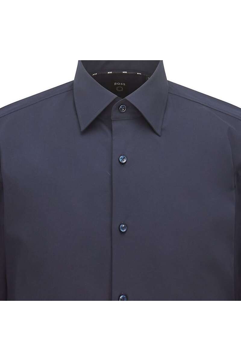 BOSS Slim Fit shirt dark blue, One Colour | Businesshemden.com