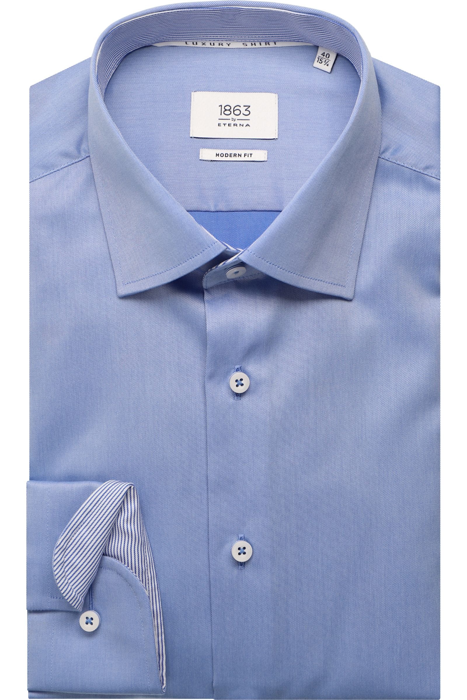 Eterna 1863 Modern Fit shirt blue, One Colour | Businesshemden.com