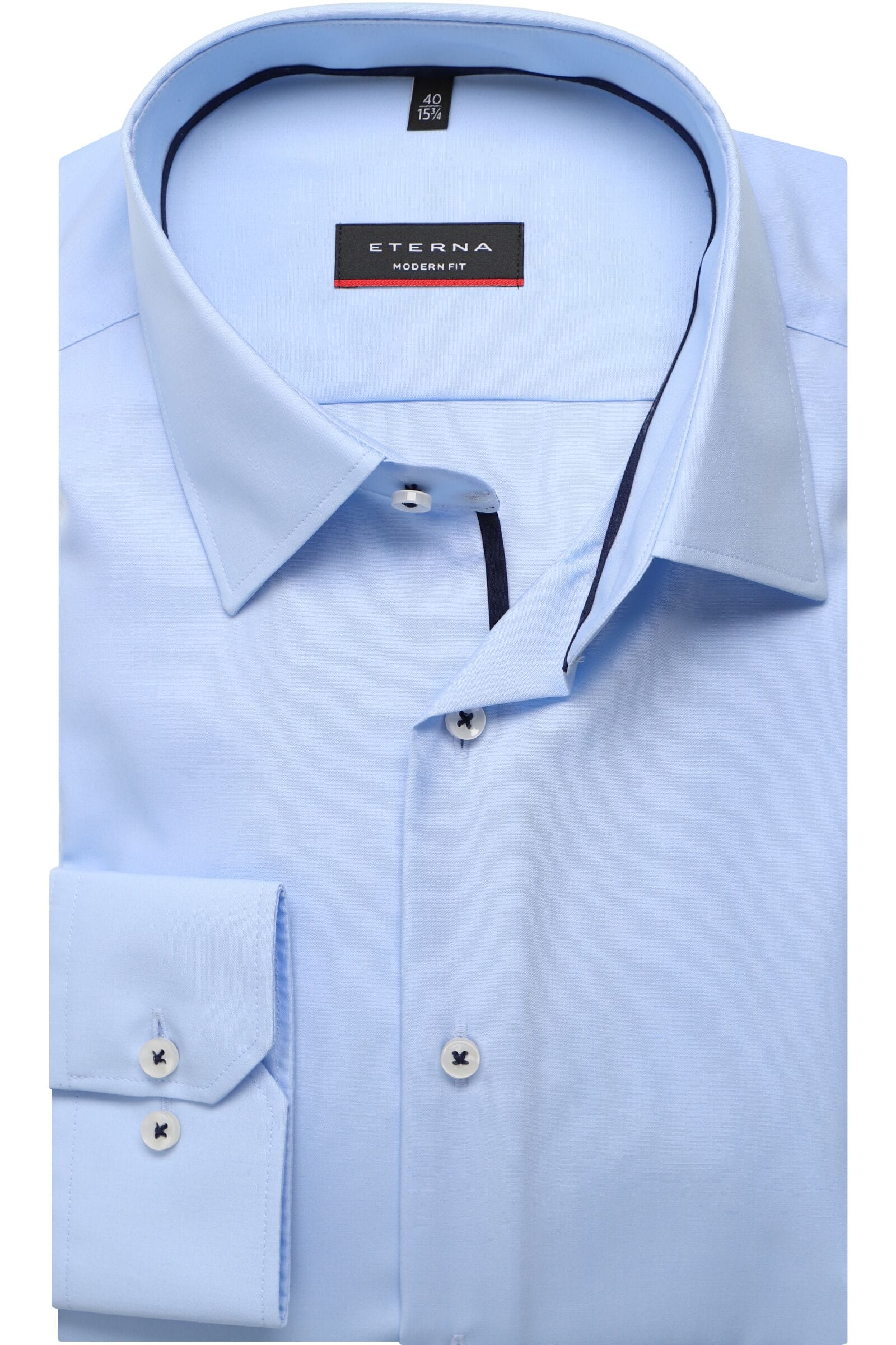 Eterna Modern Fit shirt bright blue, One Colour | Businesshemden.com