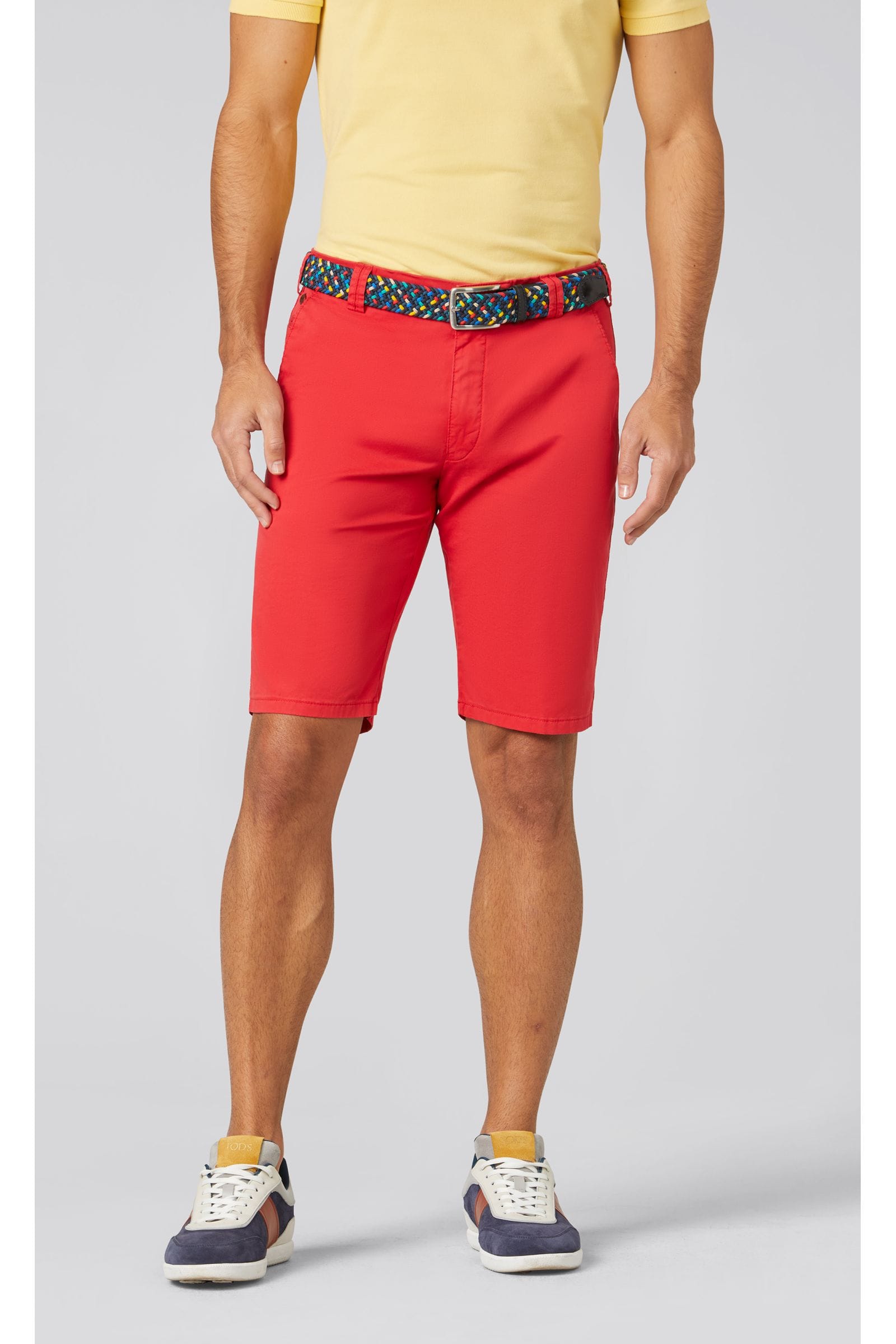 Meyer Palma Modern Fit Bermuda rot, Einfarbig | Hemden.de