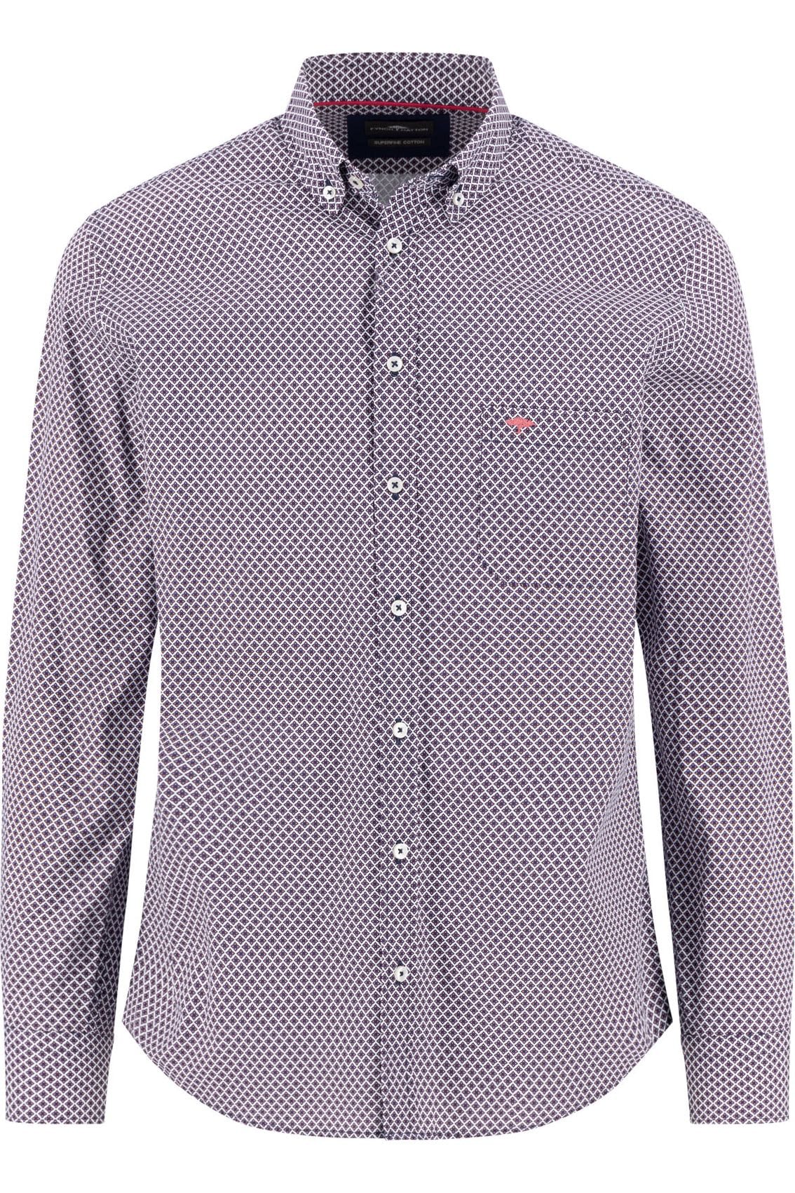 Fynch-Hatton Casual Fit shirt berry, Flowers | Hemden.de