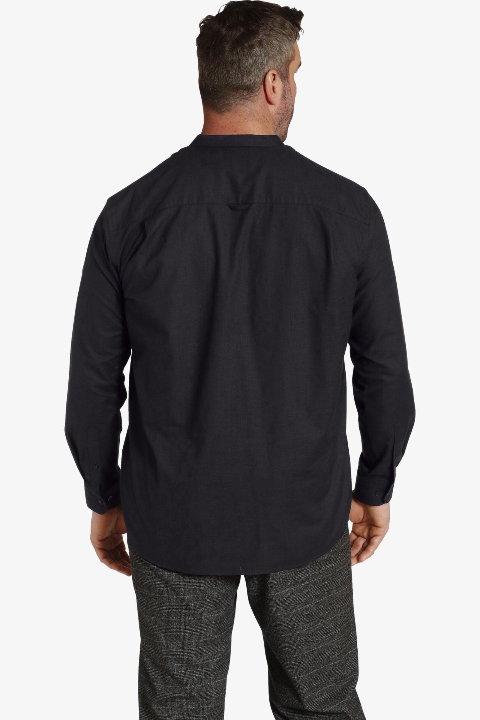 Charles Colby Comfort Fit Duke Tancred Overhemd zwart, Effen ...