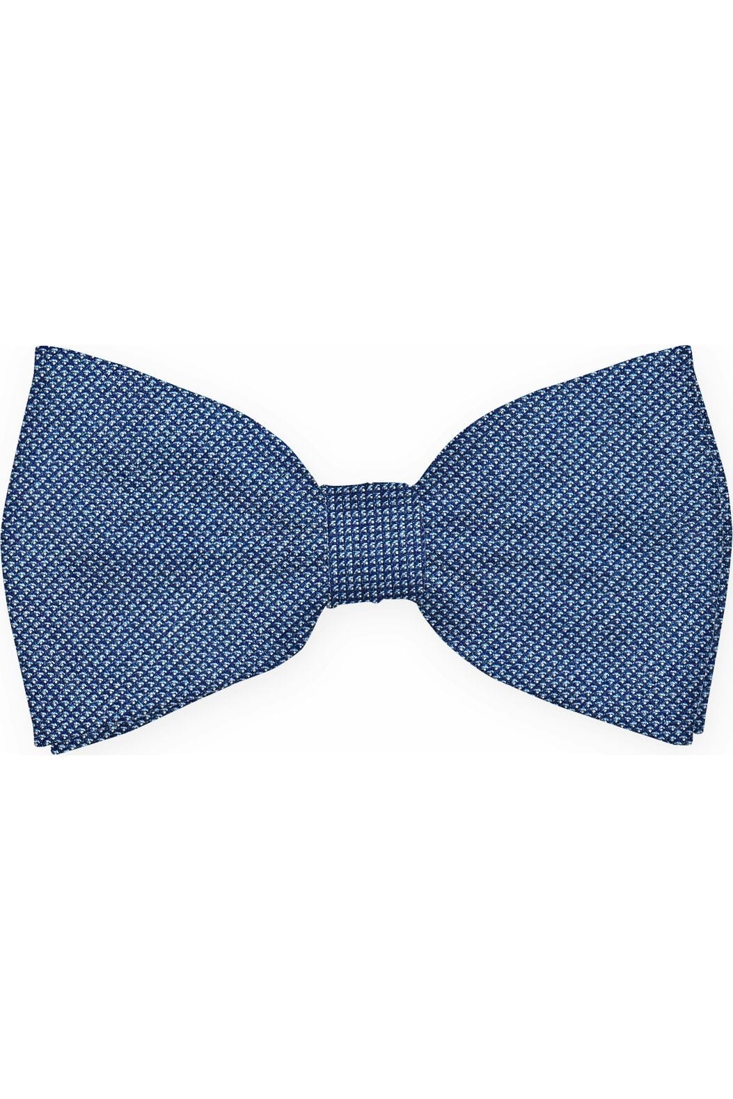 Real Guys bow tie 100% silk blue, Dotted | Hemden.de