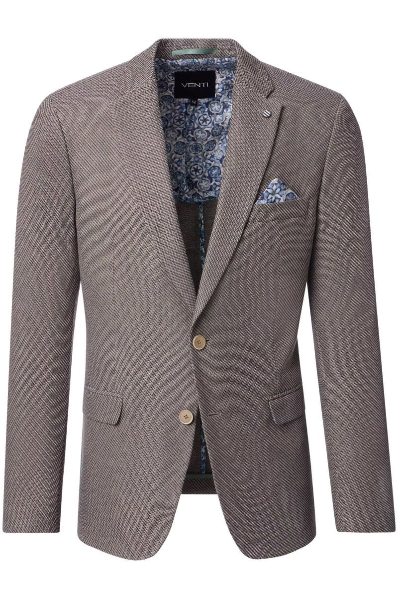 Venti Modern Fit Jas beige | Overhemden.com