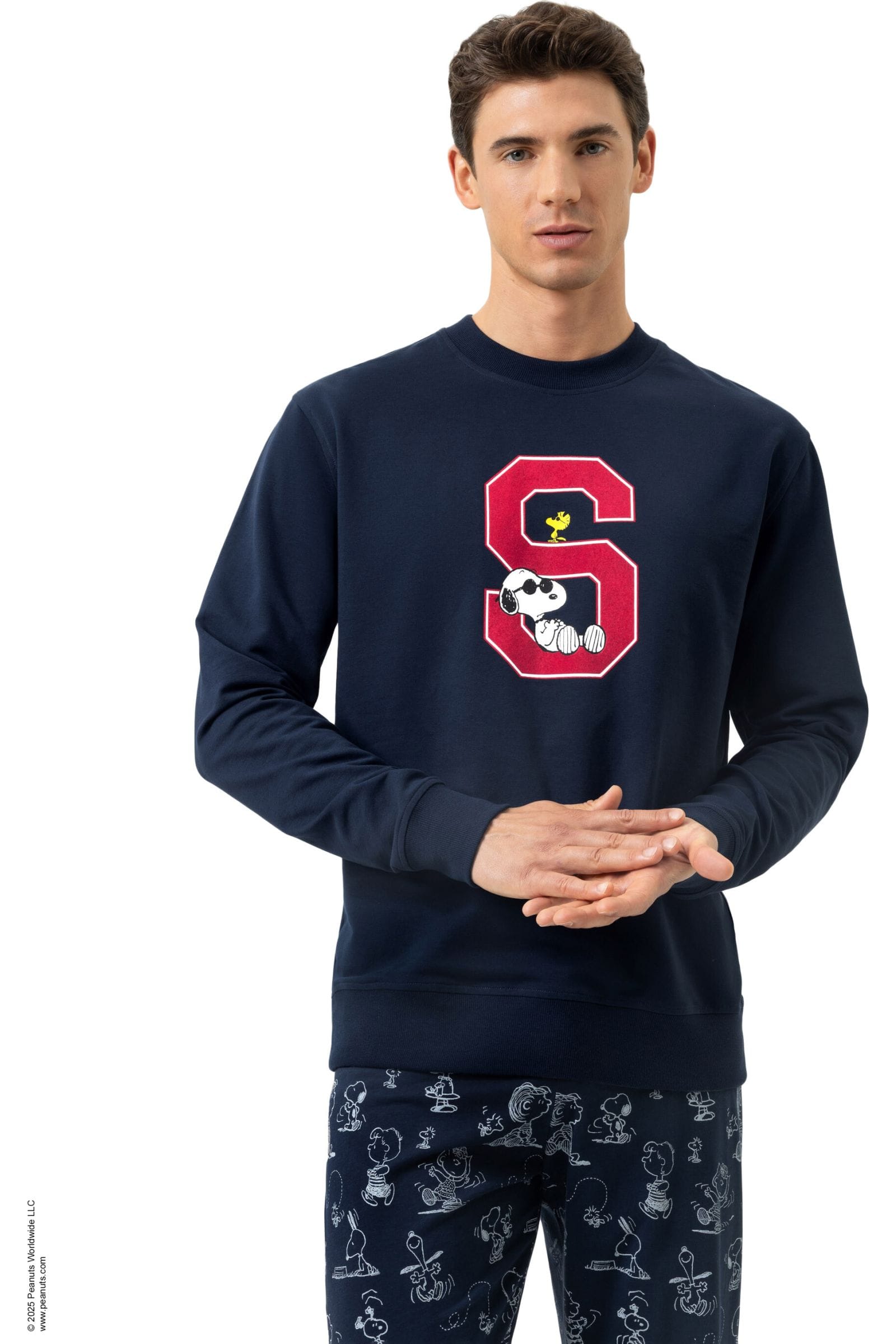 Mey Regular Fit sweat shirt round neck marine | Hemden.de