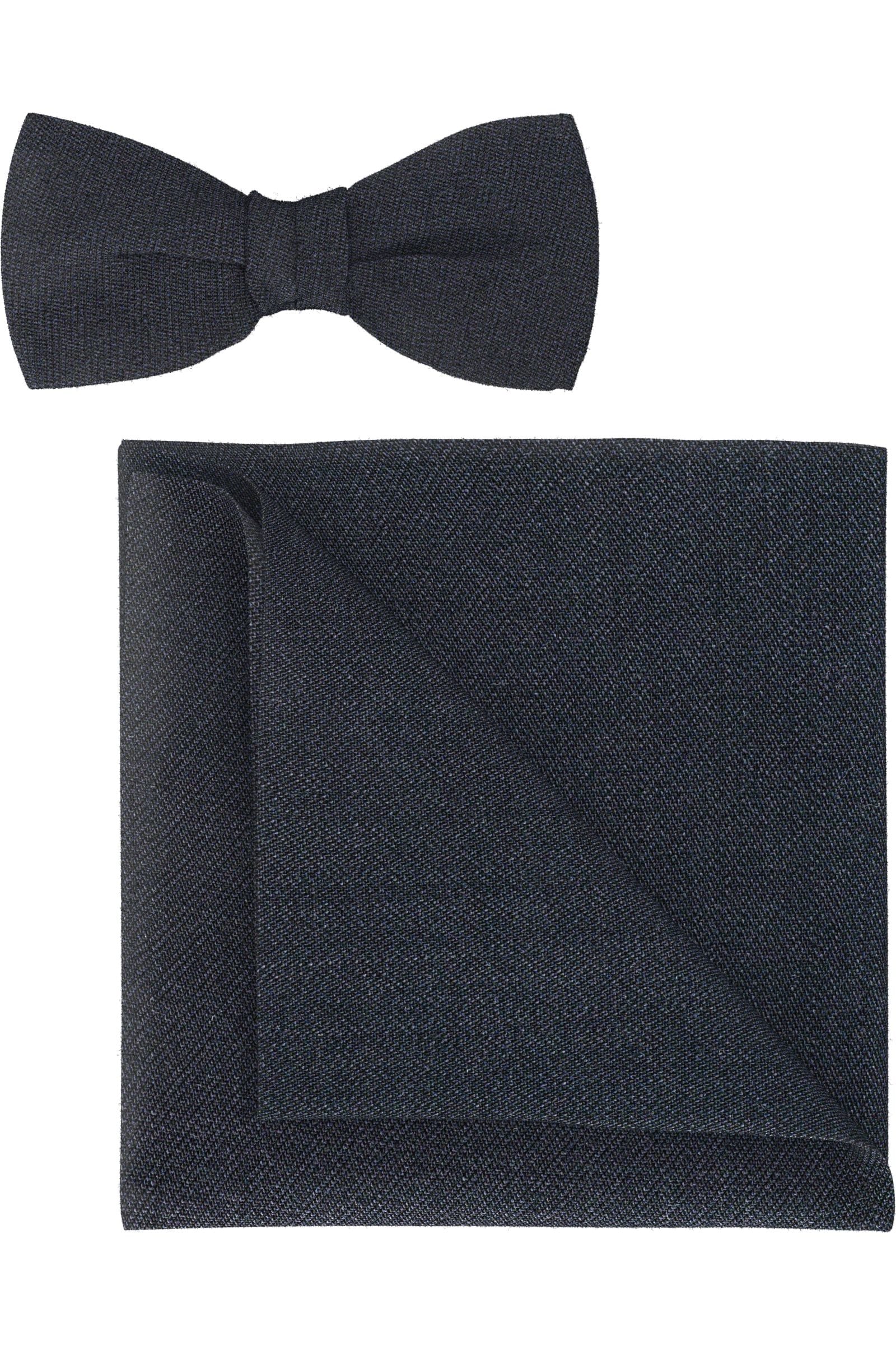 Olymp Set bow tie, handkerchief 100% wool marine | Hemden.de