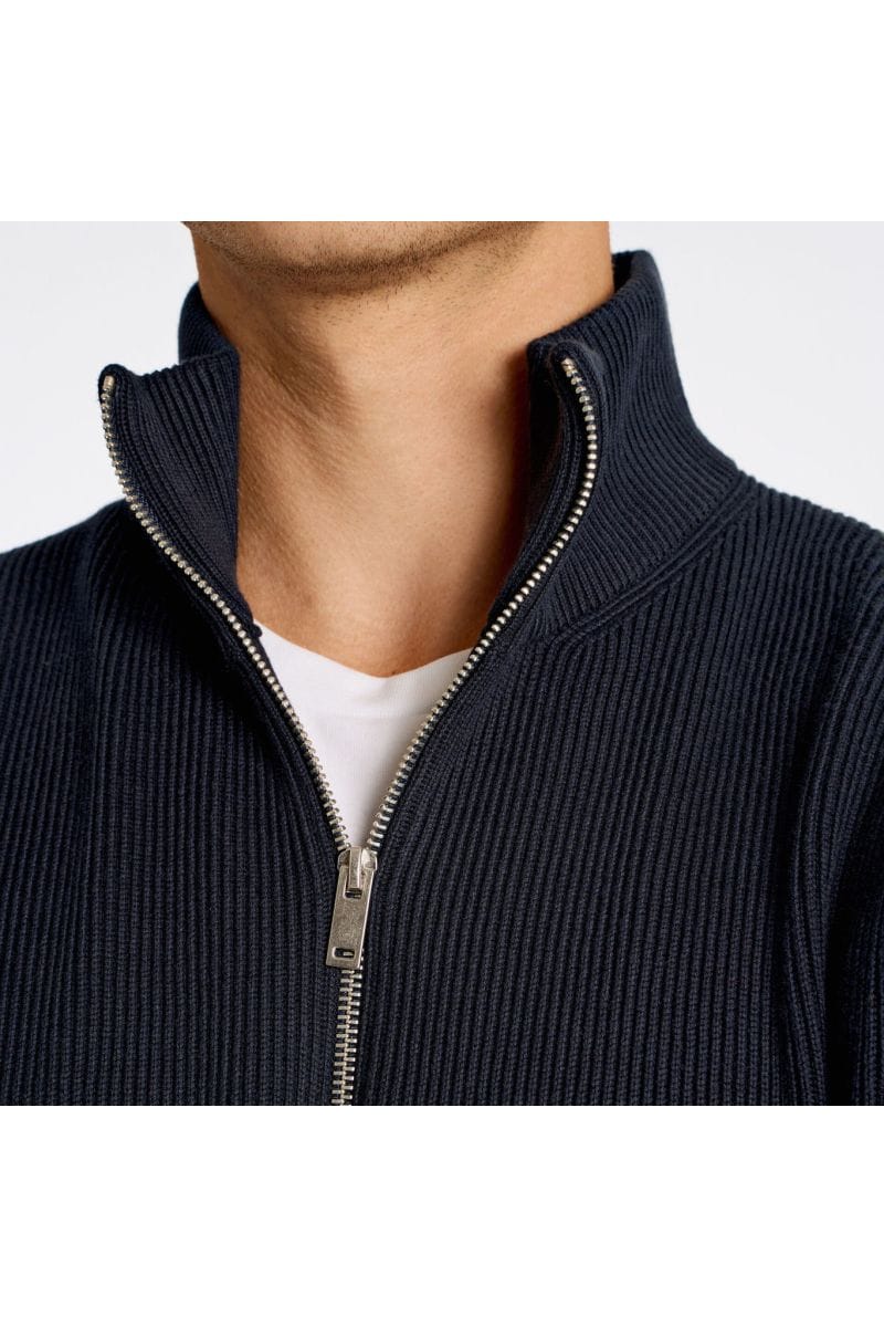 Lindbergh Relaxed Fit Troyer zip blue | Hemden.de