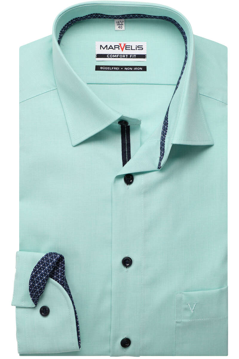Marvelis Comfort Fit shirt light green, One Colour | Businesshemden.com