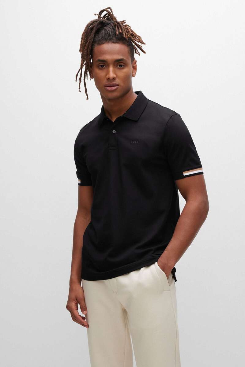 BOSS Regular Fit polo shirt black, One Colour | Businesshemden.com
