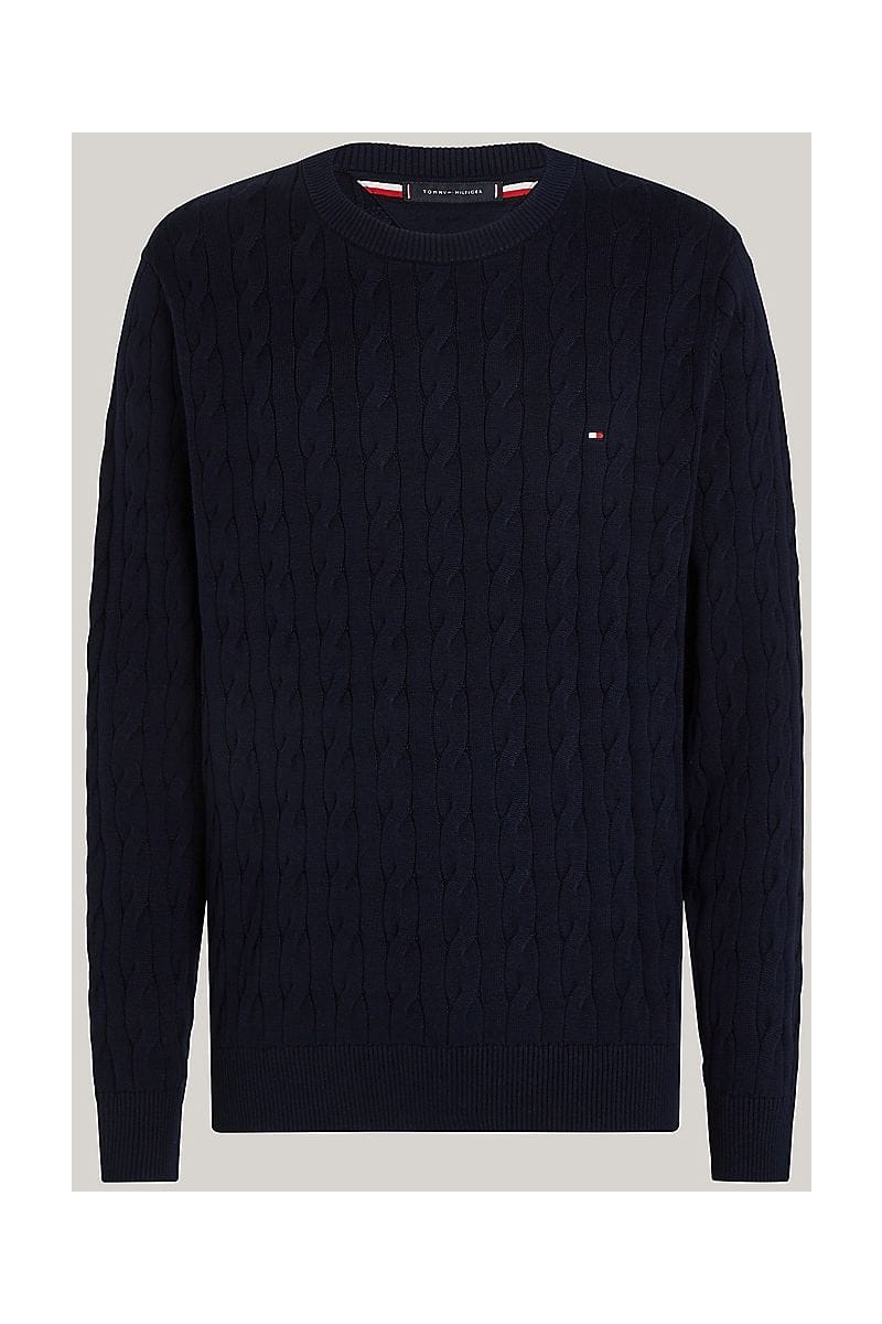 Tommy Hilfiger Regular Fit Pullover Navy Blau Einfarbig