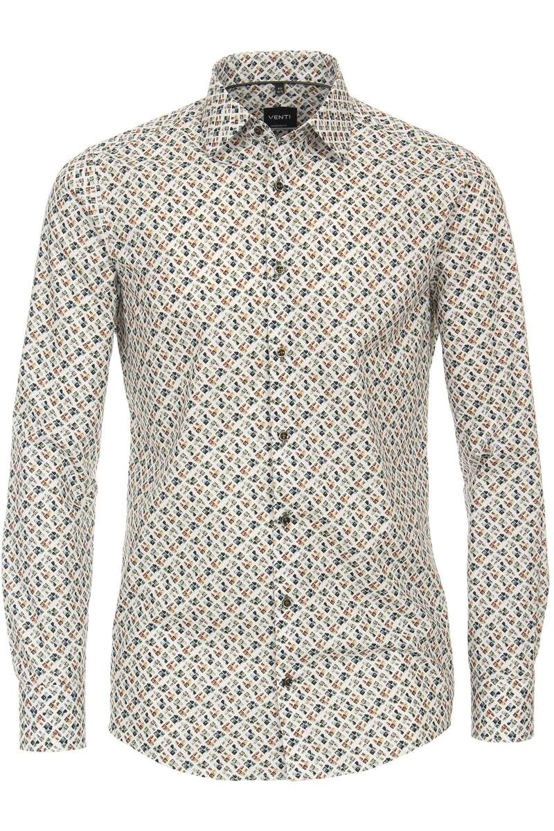 Venti Modern Fit Hemd grün, Bedruckt | Hemden.de