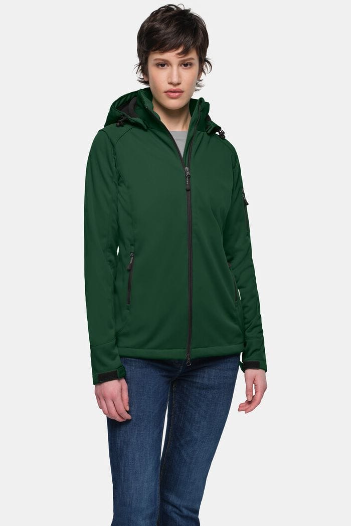 HAKRO Regular Fit women softshell jacket zip green | Hemden.de