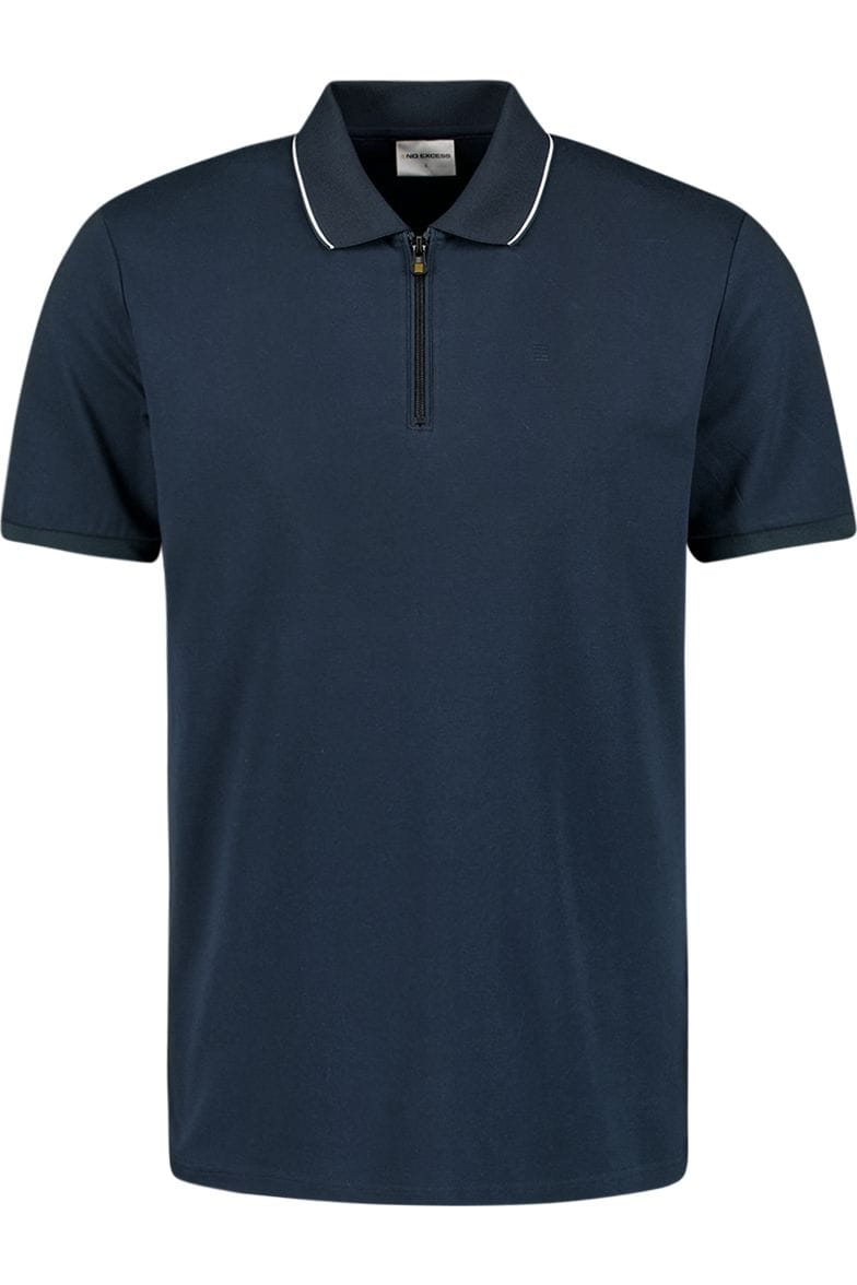 No Excess Regular Fit polo shirt Deep Blue, One Colour | Hemden.de