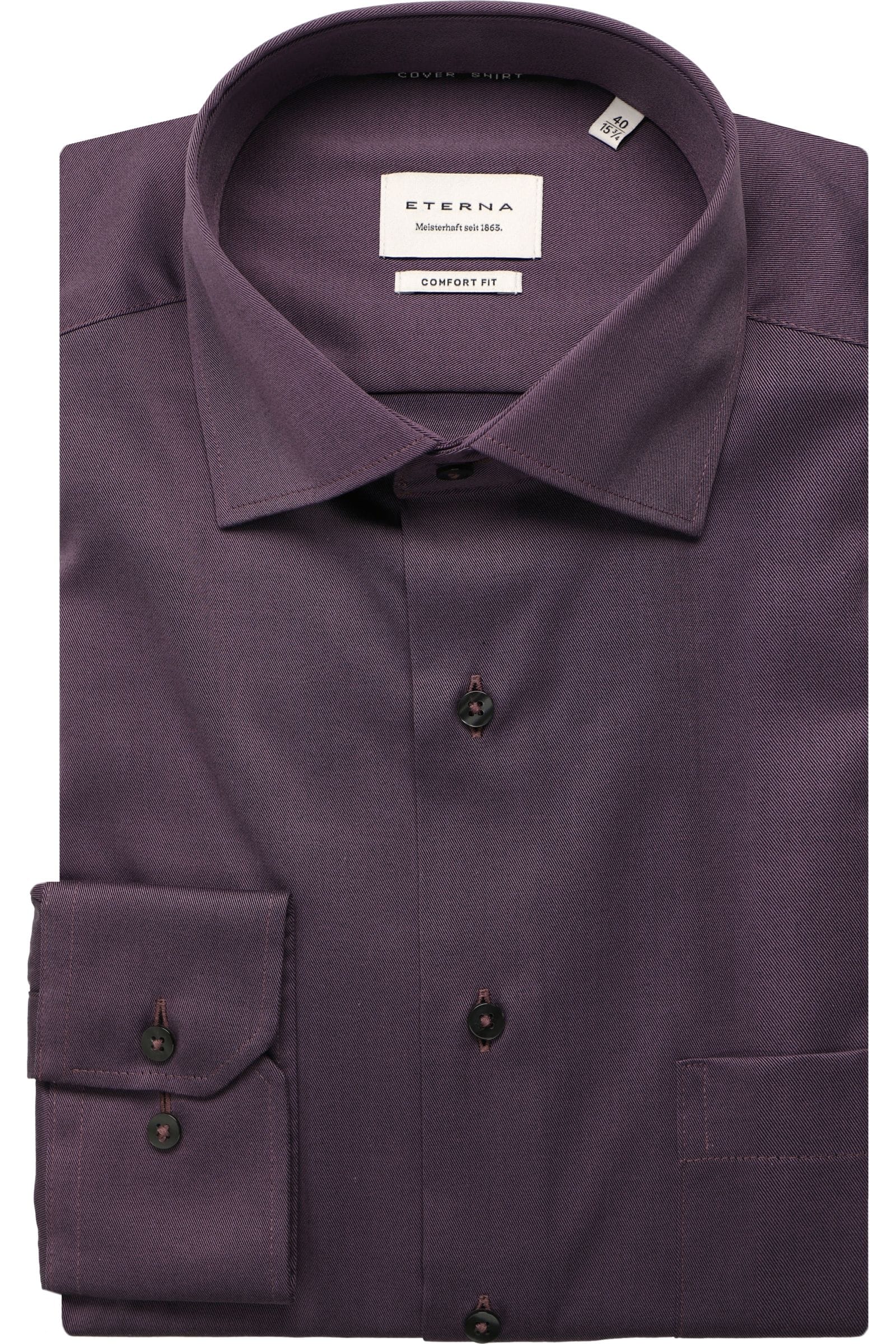 Eterna Comfort Fit shirt Flieder-lila, One Colour | Overhemden.com EN
