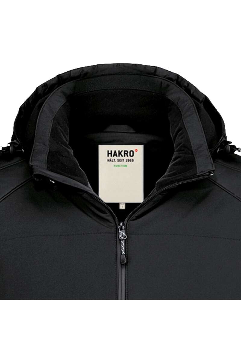 HAKRO 866 outdoor jacket hood black | Businesshemden.com