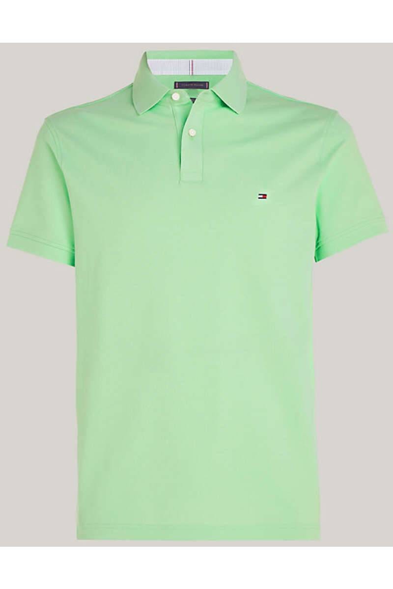Tommy Hilfiger Regular Fit Poloshirt mint Einfarbig Businesshemden