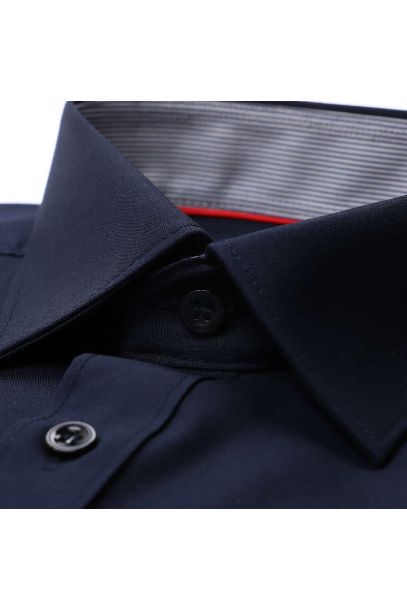 Marvelis Body Fit Overhemd Marine, Effen | Overhemden.com