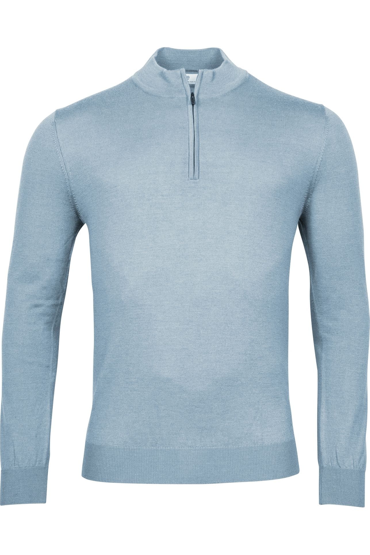 Thomas Maine Modern Fit pullover zip bright blue, One Colour | Hemden.de