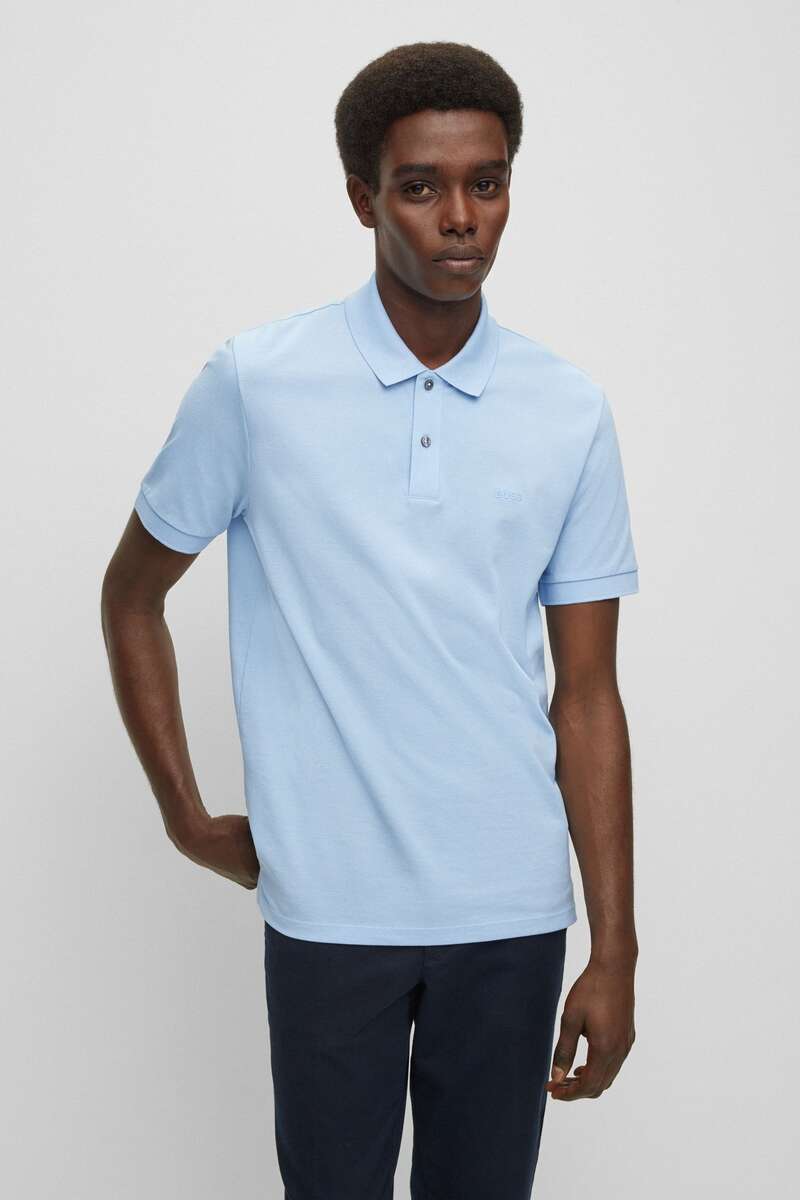 BOSS Regular Fit polo shirt bright blue, One Colour | Businesshemden.com