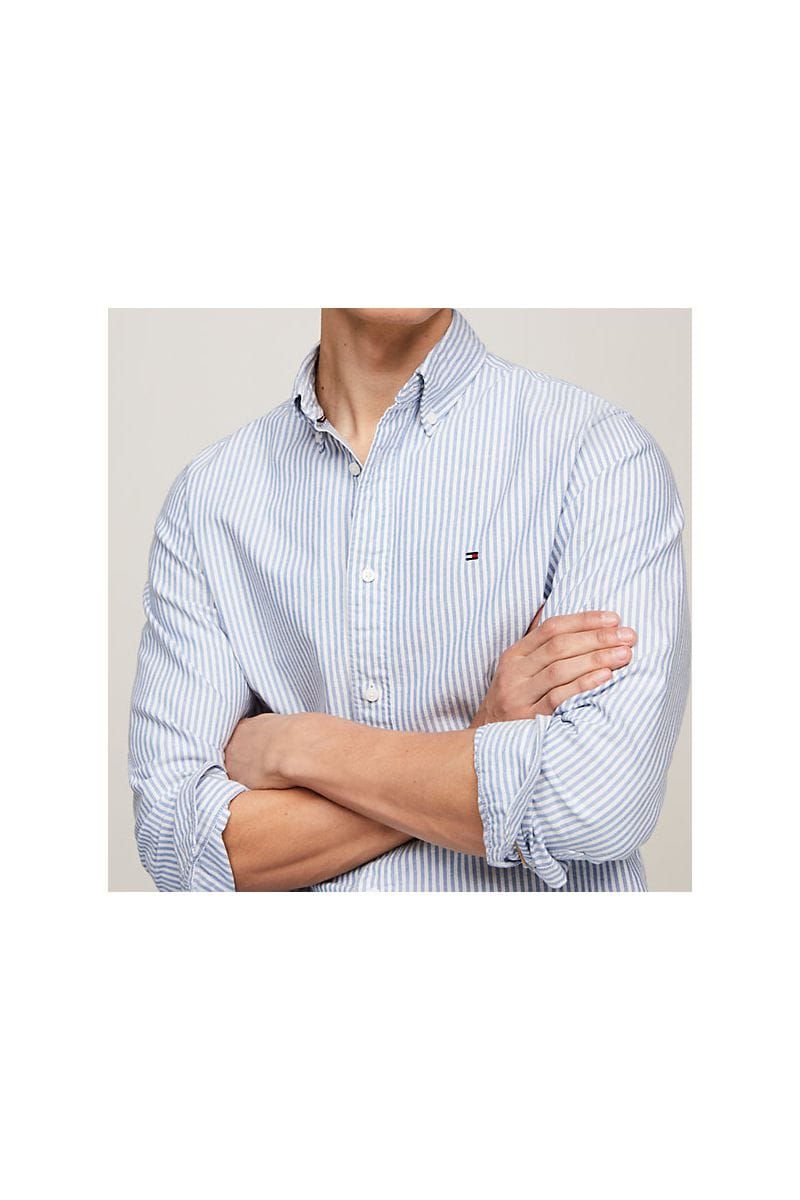 Tommy Hilfiger Regular Fit shirt blue, Striped | Businesshemden.com