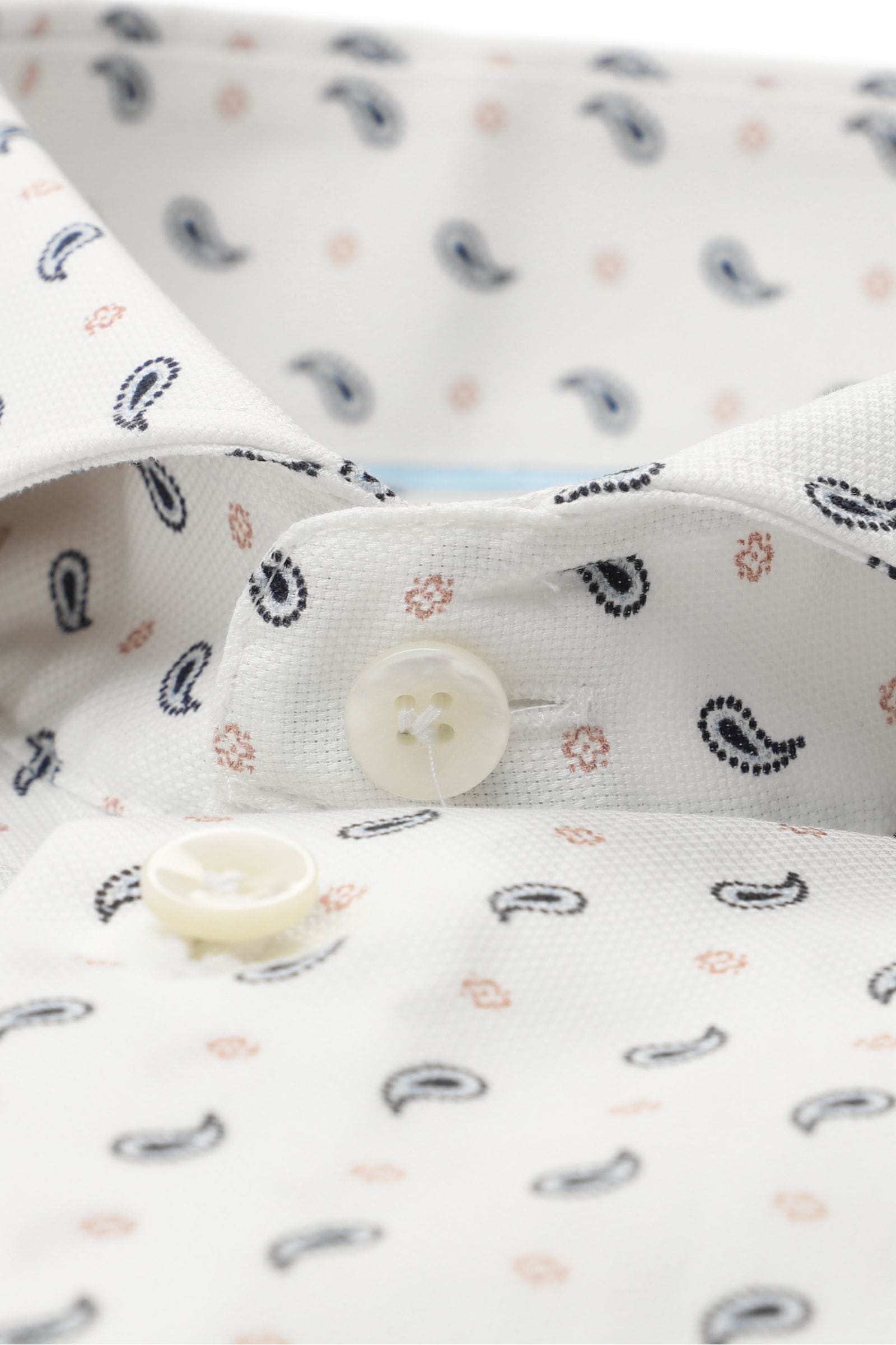 John Miller Tailored Fit Leinenhemd weiss, Gemustert | Hemden.de