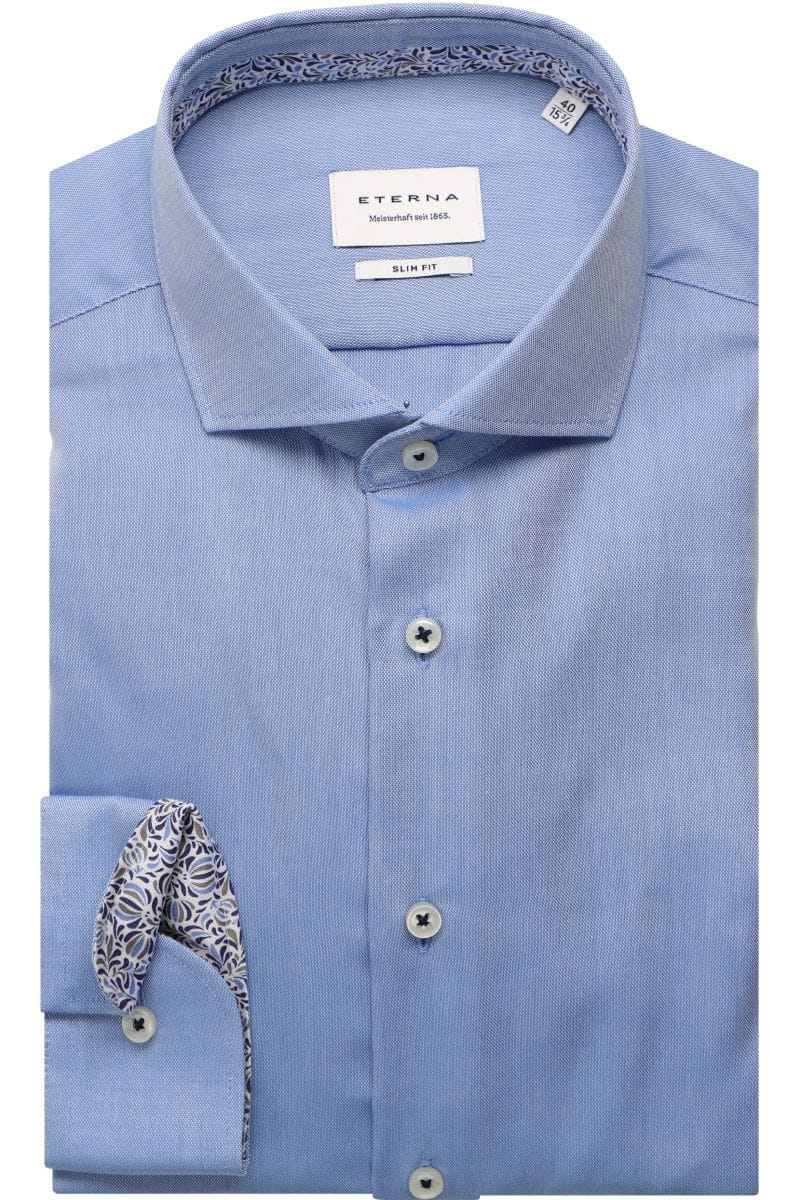 Eterna Slim Fit shirt blue, One Colour | Hemden.de