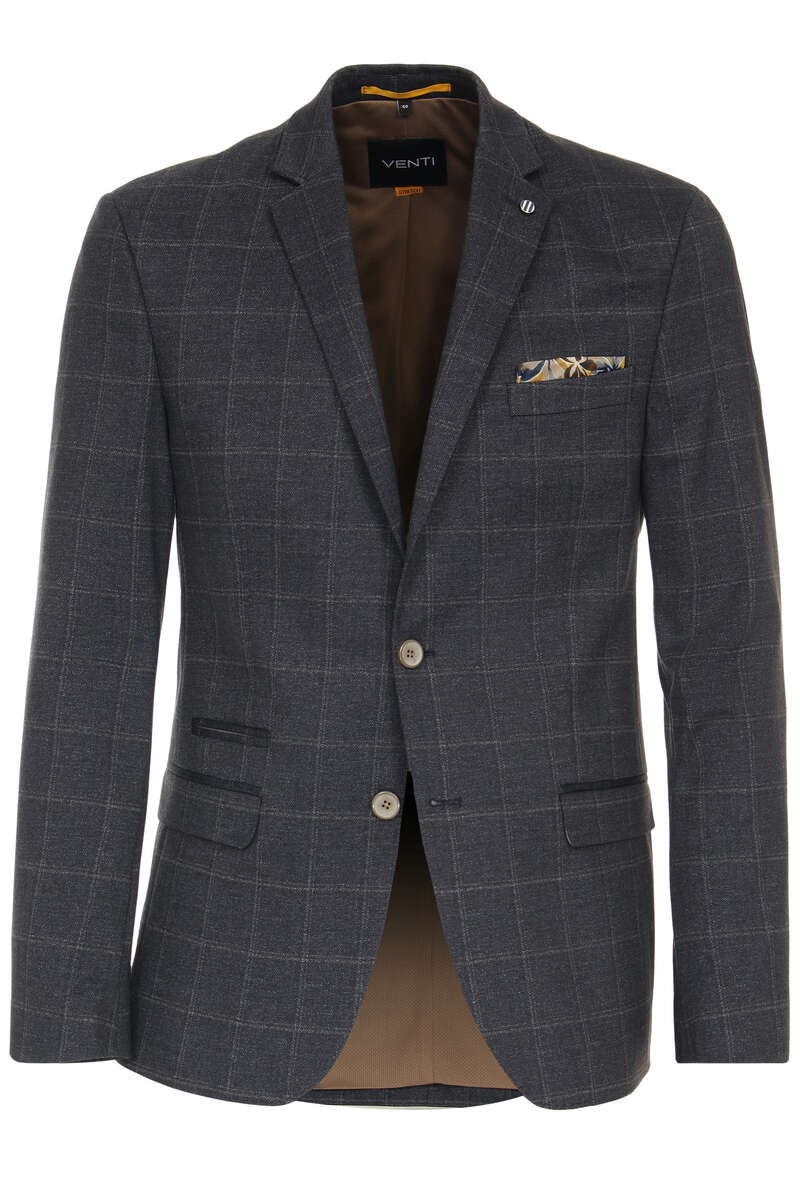 Venti Modern Fit Herren Jas zilver | Overhemden.com