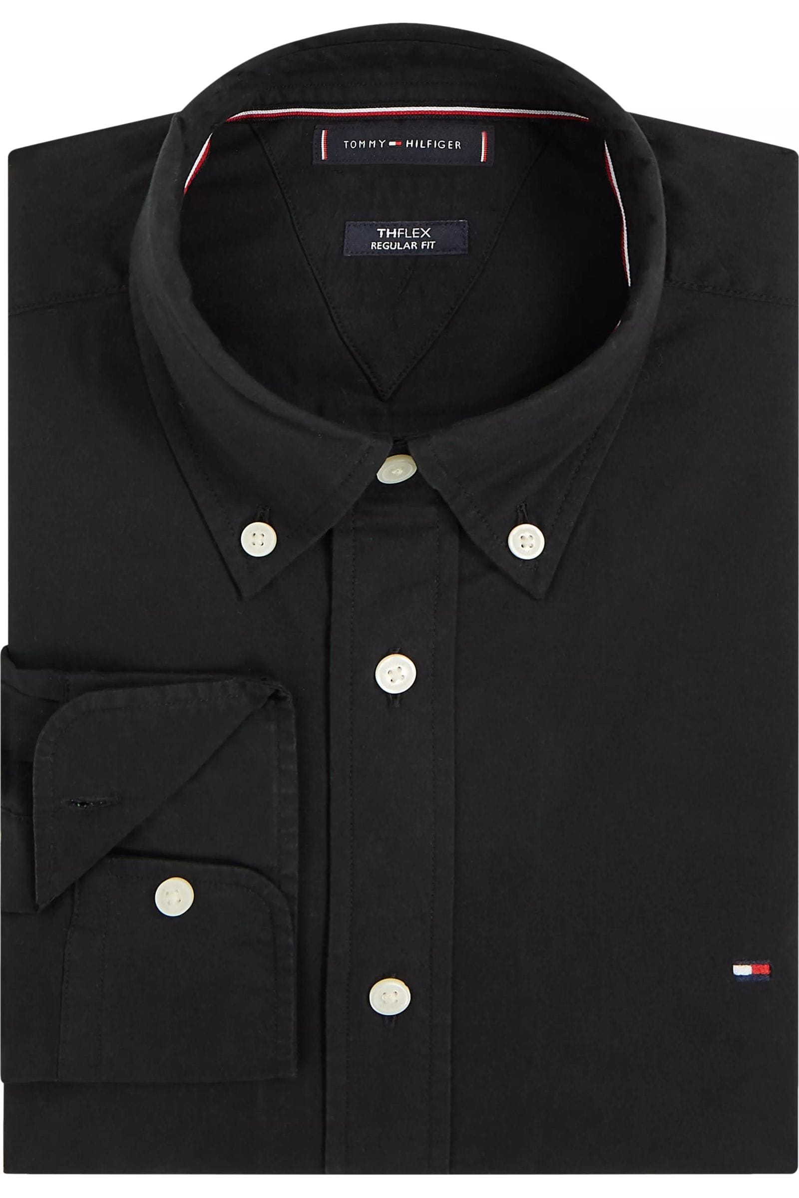 Tommy Hilfiger Regular Fit shirt black, One Colour | Hemden.de