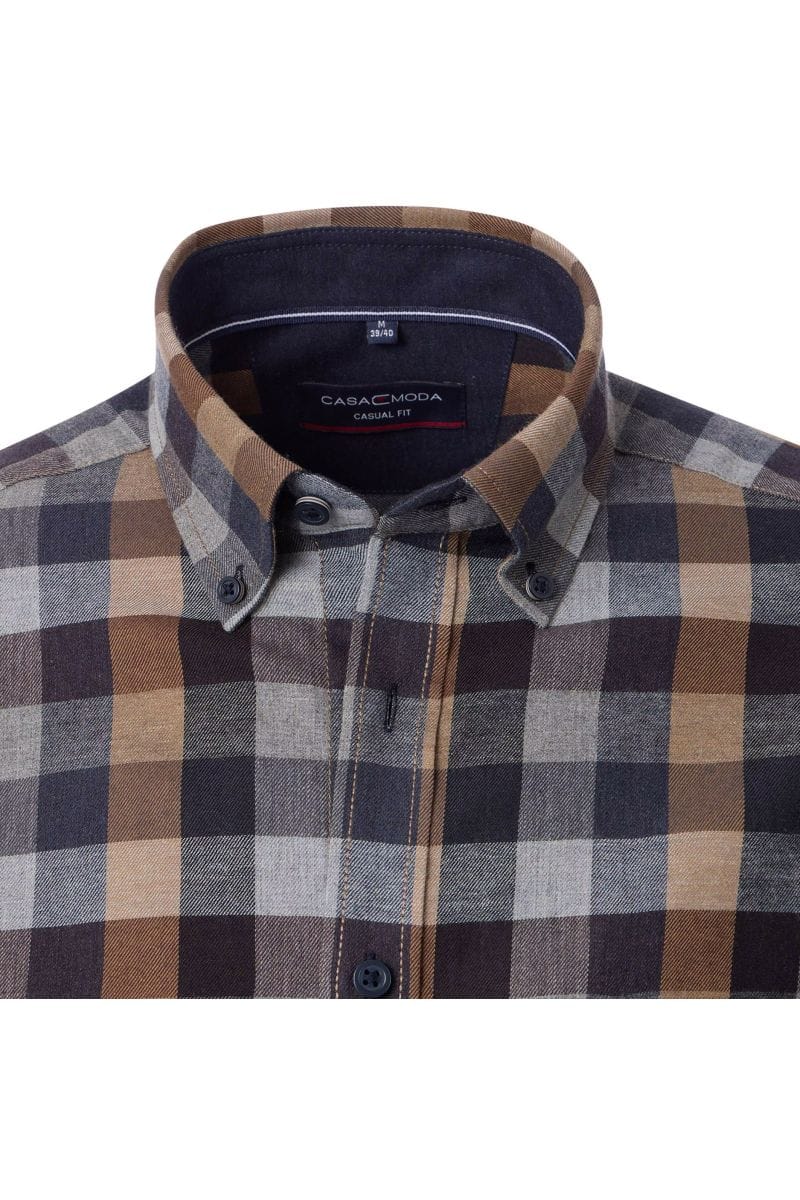 Casa Moda Casual Fit shirt blue, Chequered | Businesshemden.com