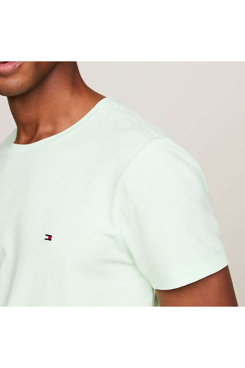 Tommy Hilfiger Slim Fit t-shirt round neck light green, One Colour ...