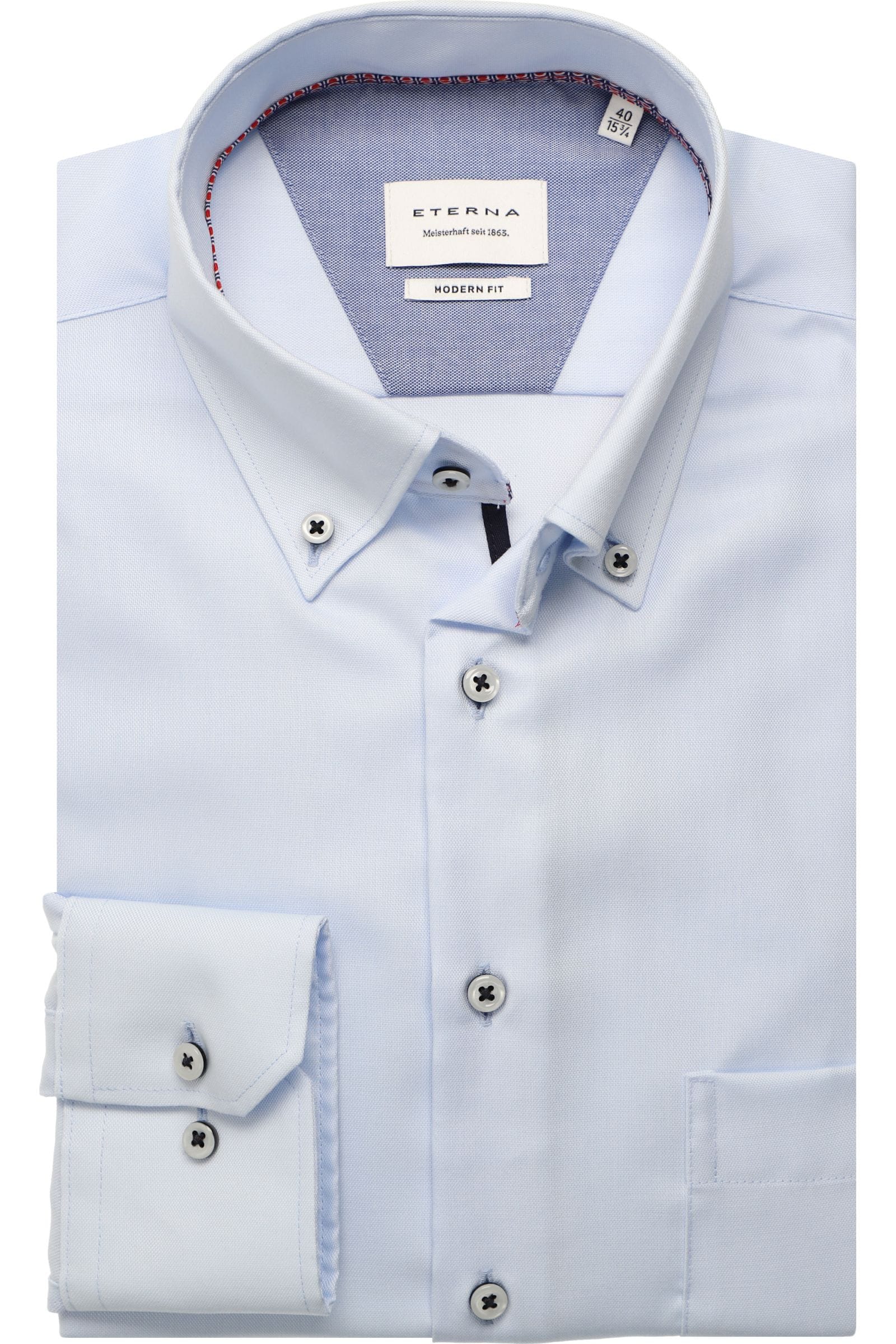 Eterna Modern Fit shirt sky blue, One Colour | Businesshemden.com