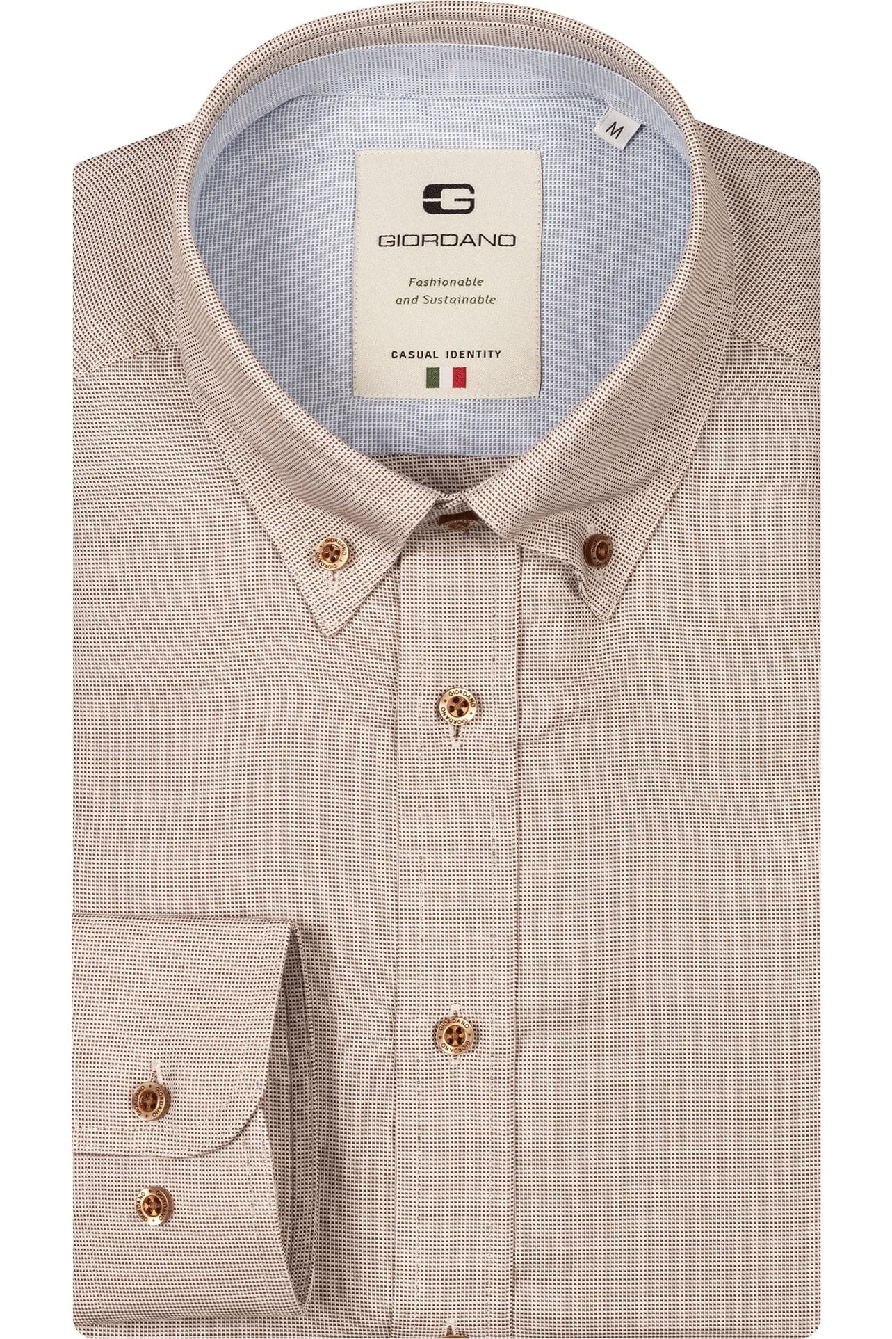 Giordano Loretto Modern Fit shirt sand, Textured | Hemden.de
