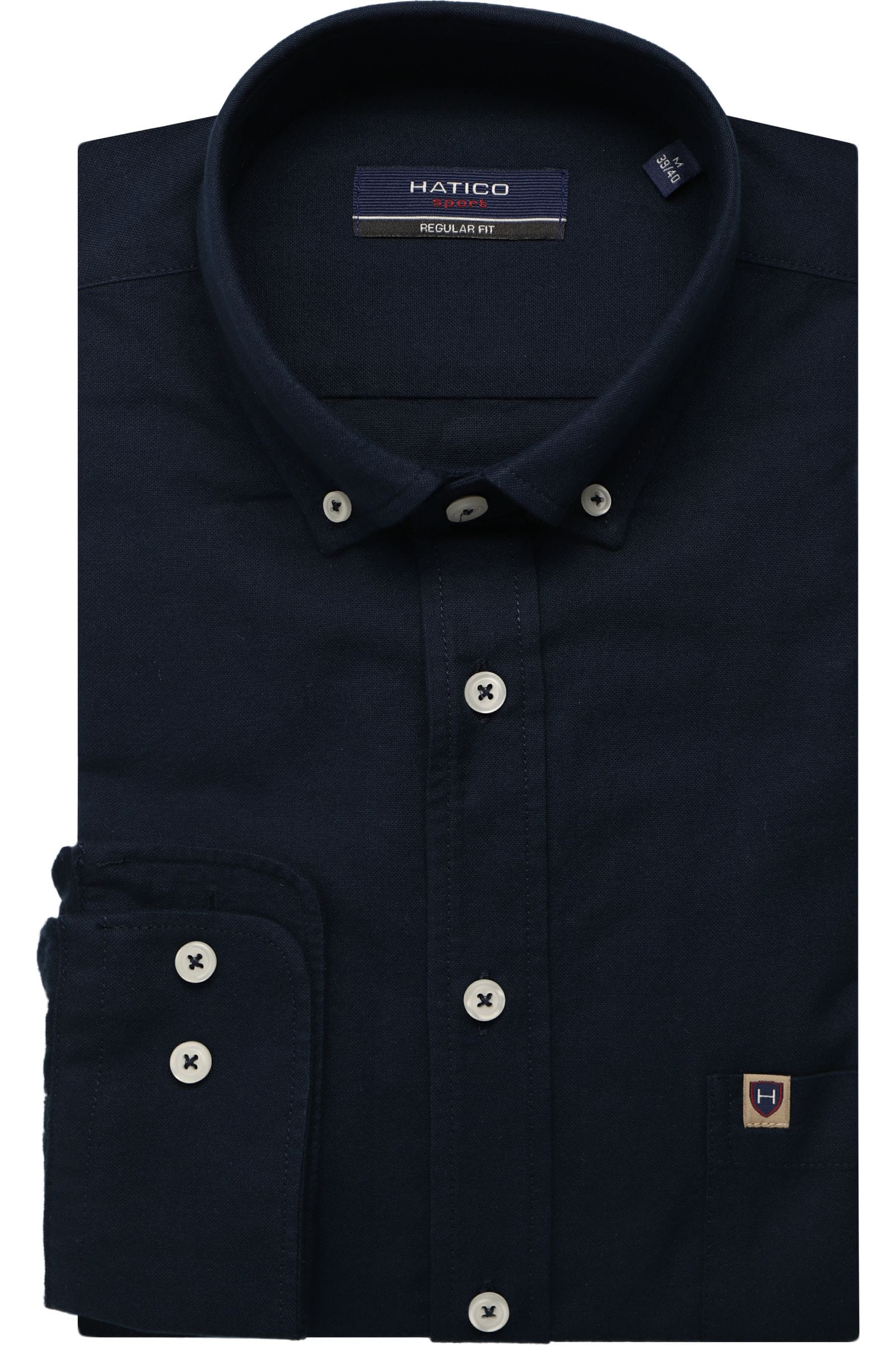Hatico Regular Fit shirt marine, One Colour | Hemden.de