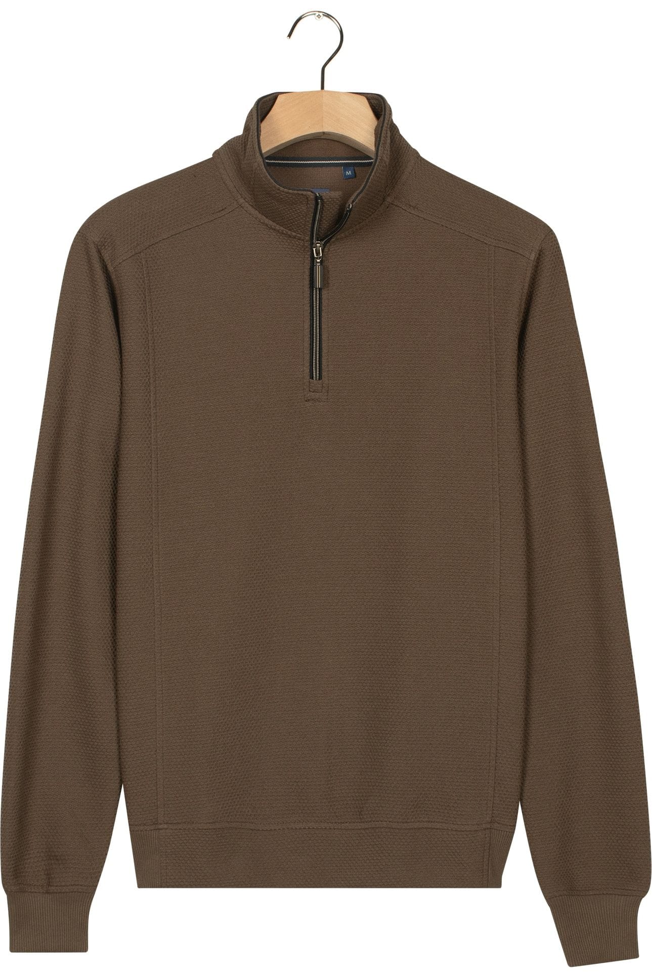 Baileys Regular Fit Troyer zip brown | Businesshemden.com