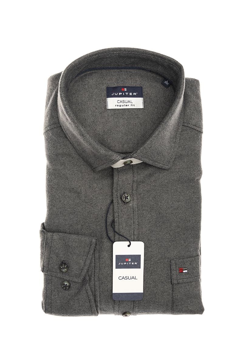 Jupiter Casual Regular Fit shirt anthracite, One Colour | Hemden.de