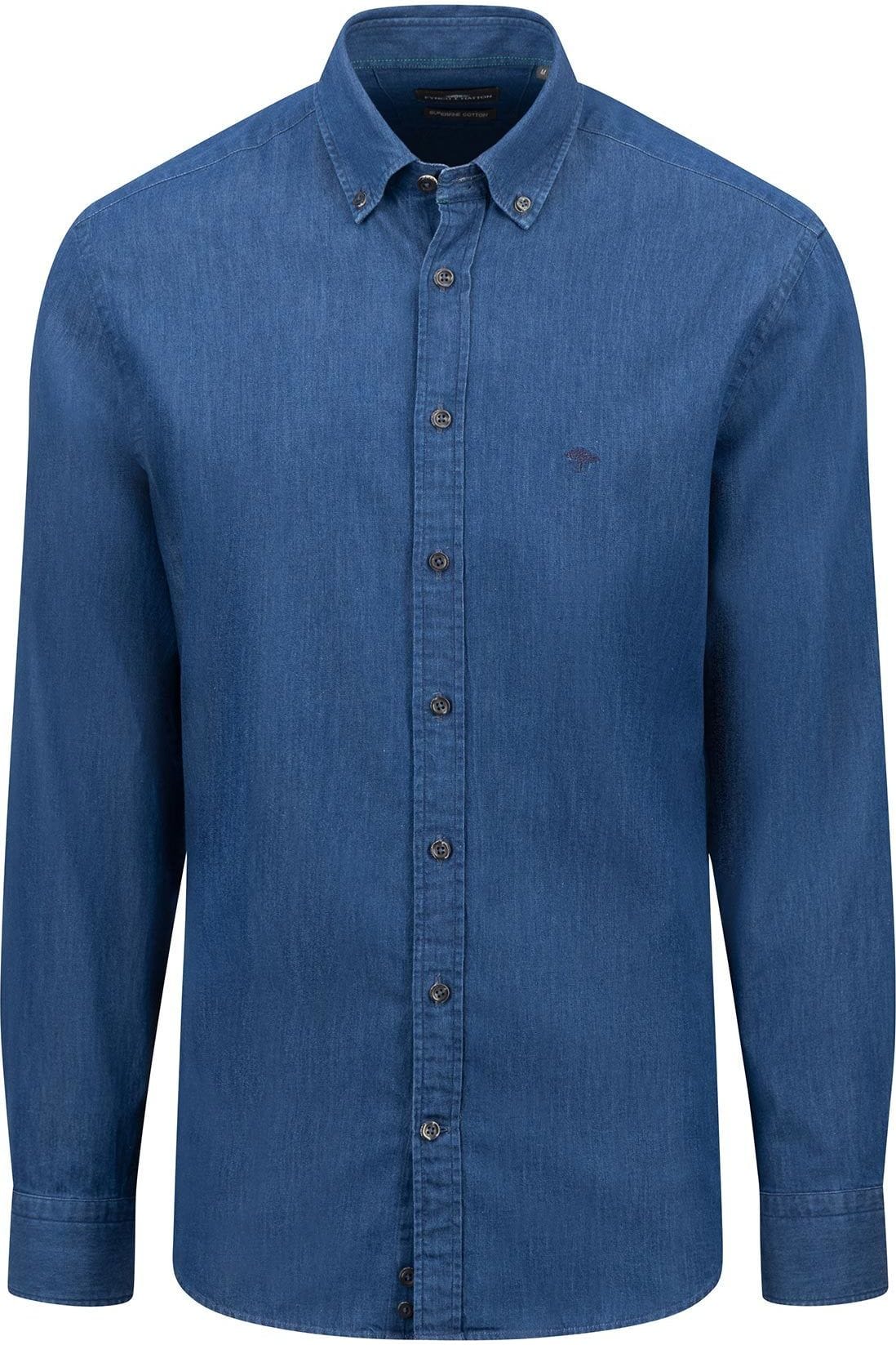 Fynch-Hatton Casual Fit shirt dark blue, One Colour | Hemden.de
