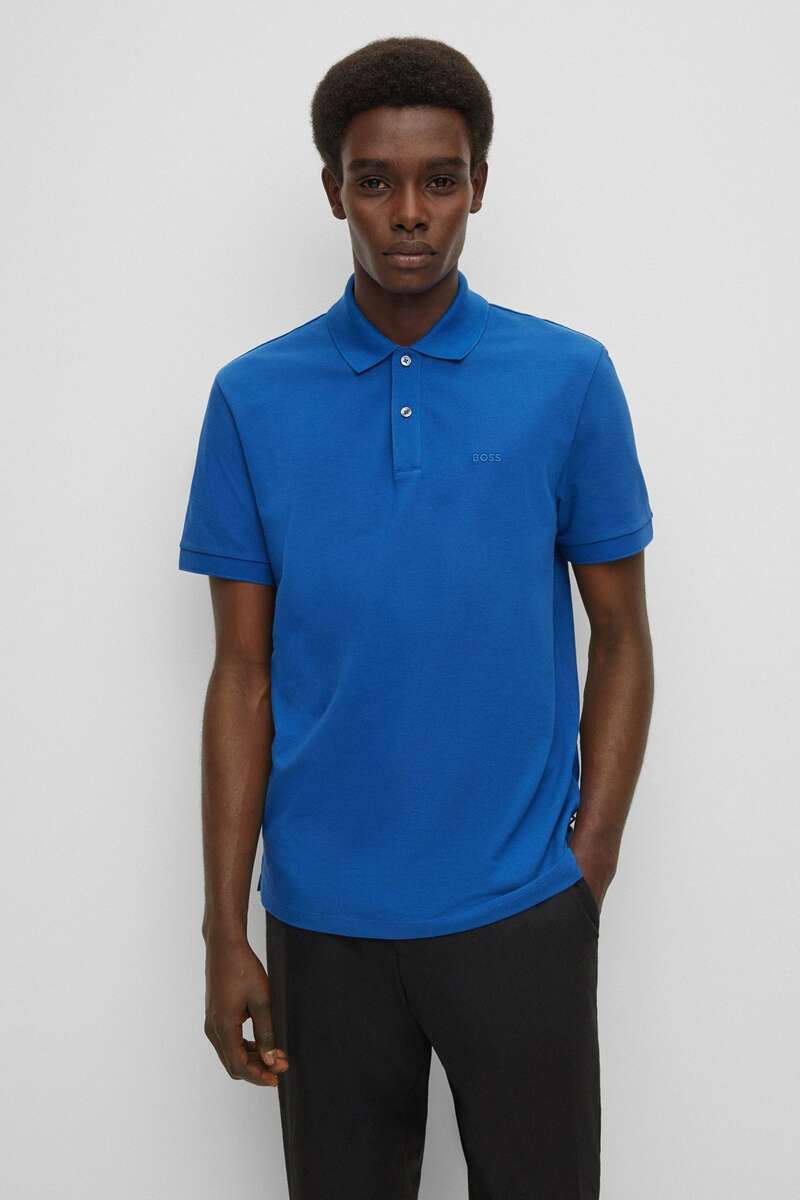 BOSS Regular Fit polo shirt blue, One Colour | Businesshemden.com