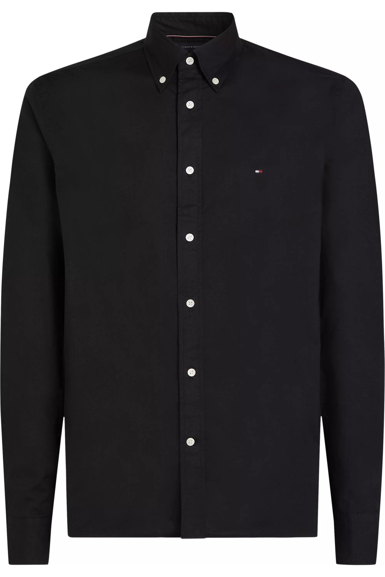 Tommy Hilfiger Regular Fit shirt black, One Colour | Hemden.de