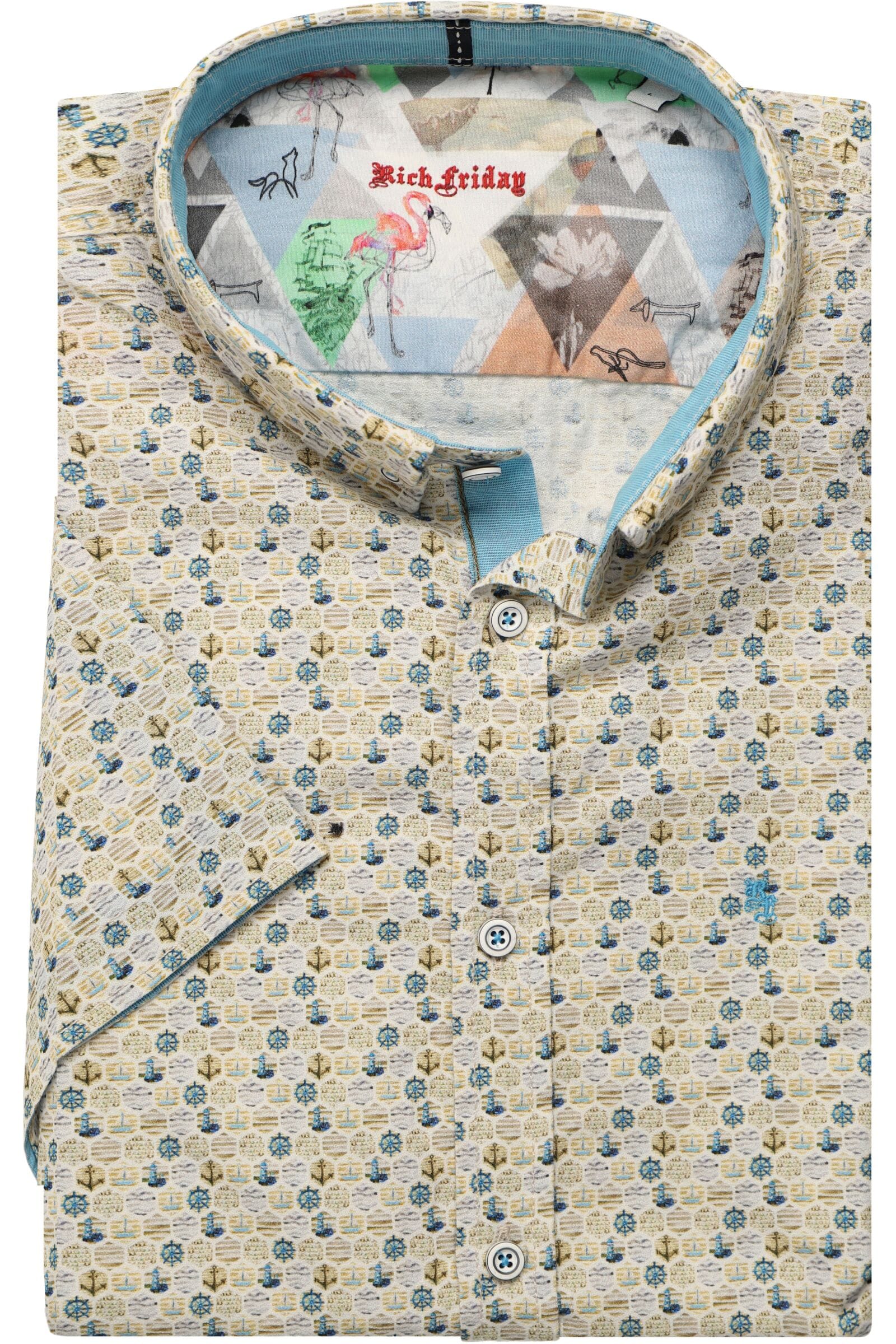 Rich Friday by Jupiter Regular Fit Overhemd groen, Motief | Overhemden.com