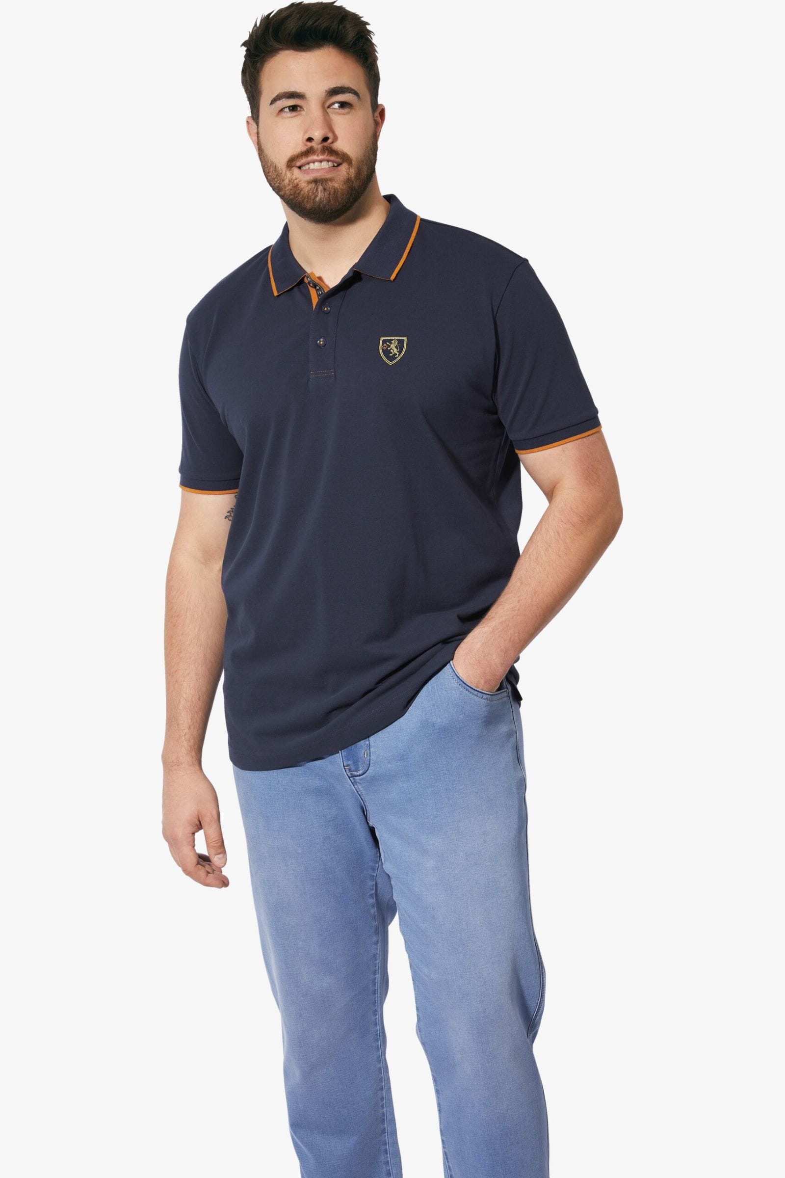 Charles Colby Comfort Fit polo shirt dark blue, One Colour | Hemden.de