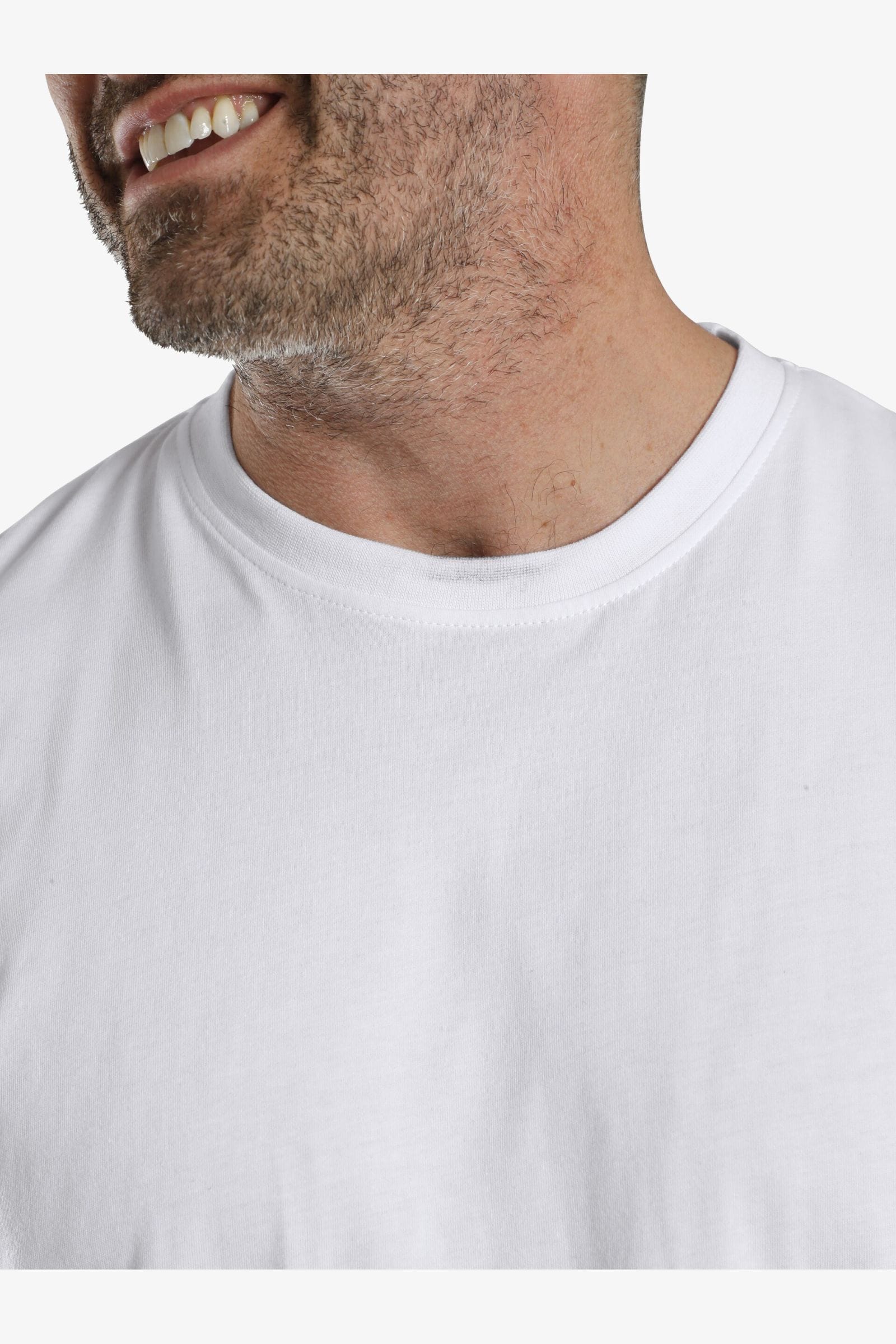 Charles Colby Comfort Fit t-shirt round neck double pack white, One ...