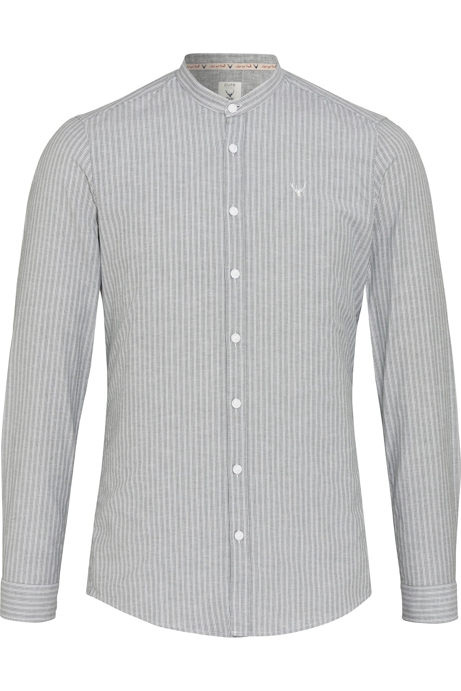 Pure Slim Fit traditional shirt green, Striped | Hemden.de