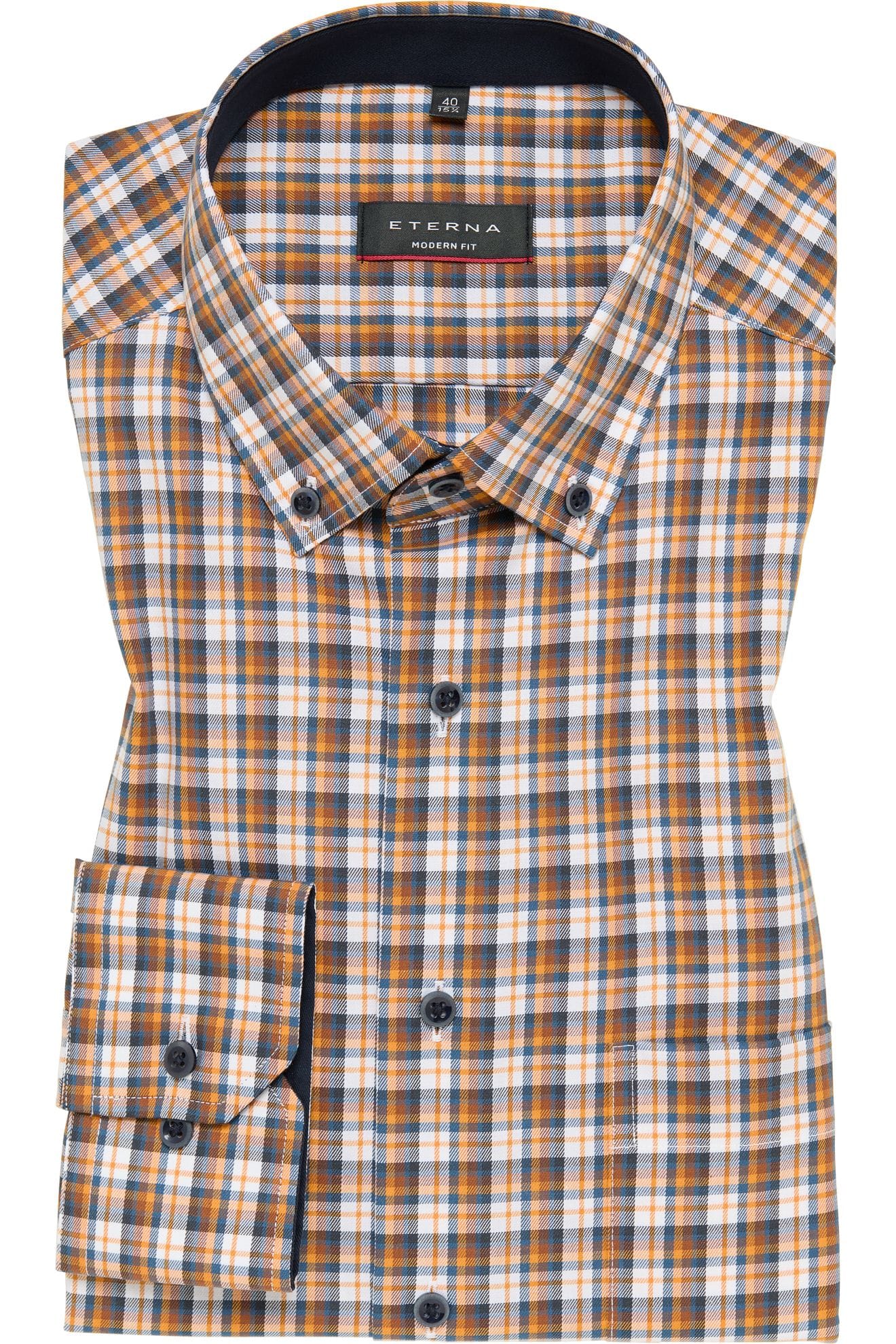 Eterna Modern Fit shirt Sonderfarben, Chequered | Hemden.de