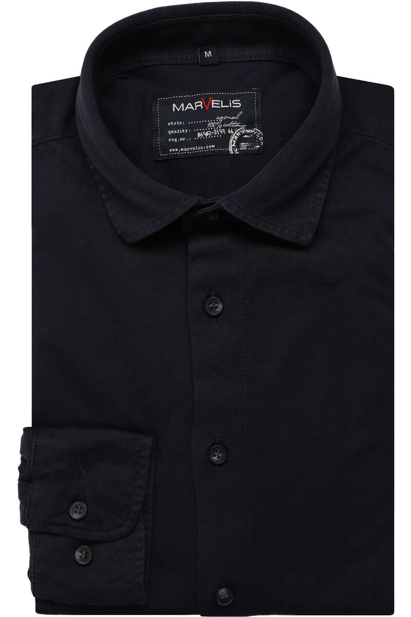 Marvelis Casual Regular Fit shirt marine, One Colour | Hemden.de