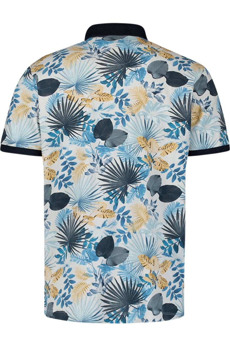 No Excess Regular Fit polo shirt blue, print | Hemden.de